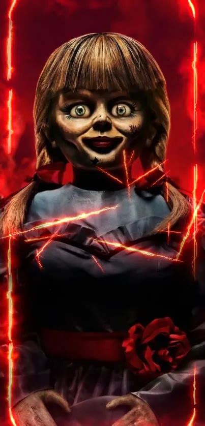 Spooky Doll In Fiery Background Free Download