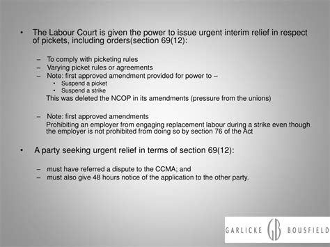 Ppt Summary Of Amendments To The Labour Relations Act 66 Of 1995