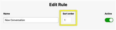 Rules Sort Order Importance