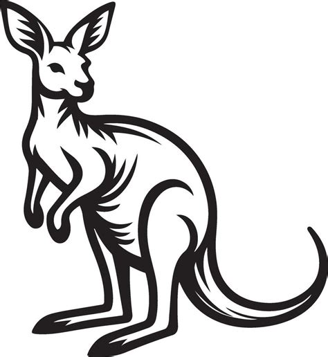 Kangaroo Black And White Clipart Kangaroo Wall Art Print Wild Wares