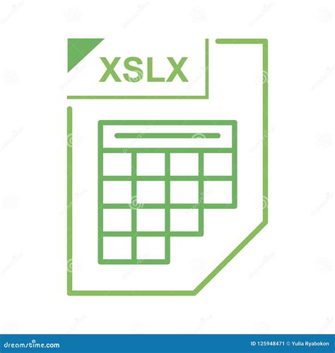 Xslx File Icon Cartoon Style Stock Illustration Illustration Of