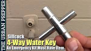 4 Way Water Sillcock Key Emergency Kit Essential