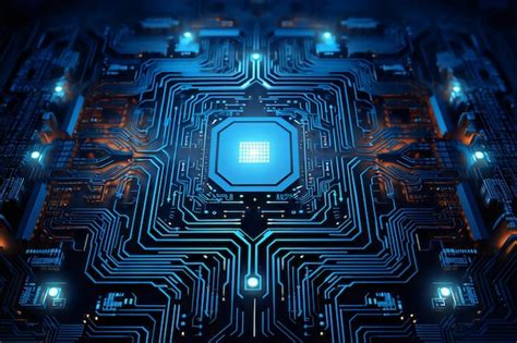 Premium Ai Image Artificial Intelligence Microchip Background Created With Generative Ai