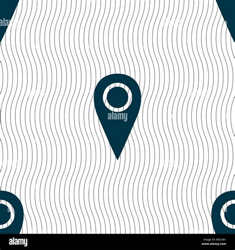 map pointer icon sign seamless pattern with geometric texture vector