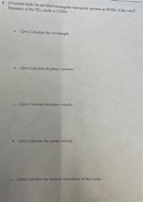Solved Points Total An Air Filled Rectangular Chegg