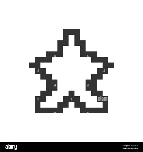 minimalistic star pixelated ui icon stock vector image and art alamy