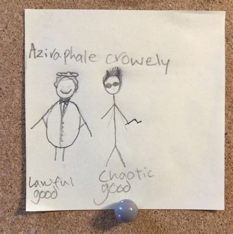 My Sticky Note Drawing Of The Ineffable Husbands Rgoodomens