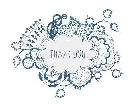 Thank You Floral Frame Stock Vector Illustration Of Card 63883969