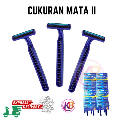 3 Pcs Cukuran Gagang Mata Ii Pisau Cukuran Kumis Jenggot Dan Area