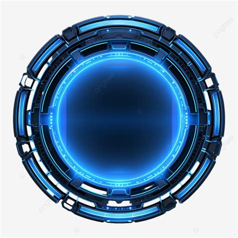 Technology Border Blue Circle Sci Fi Ai Element Three Dimensional