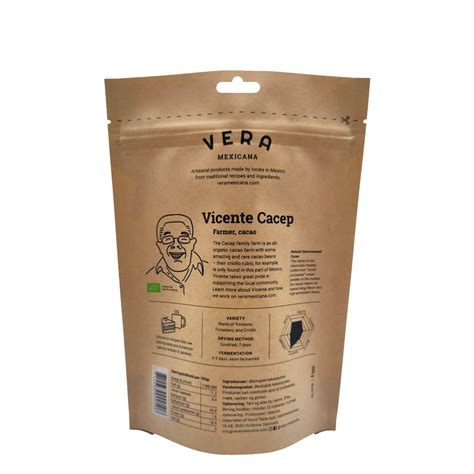 Biodegradable Kraft Paper Bag Plastic Food Packaging Bag Stand Up