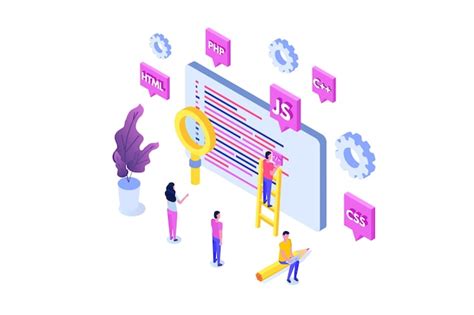 Premium Vector Software Development And Programming Program Code On