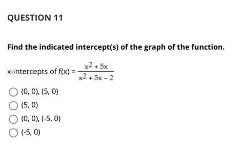 Solved Find The Indicated Intercept S Of The Graph Of The Chegg