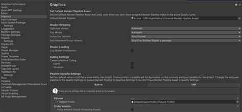 urp global settings not visible in unity 6 unity engine unity