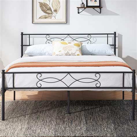 Proxracer Full Metal Platform Bed Frame With Headboard