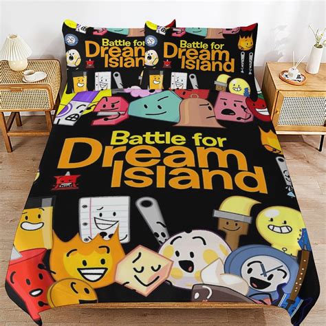 Game Bfdi Battle For Dream Island Bedding Set Duvet Cover Comfortable And Lightweight Cartoon