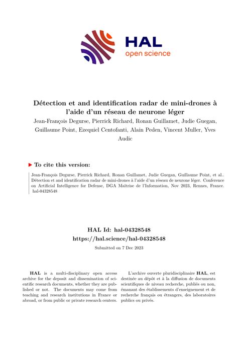 pdf radar detection and classification of minidrones using a