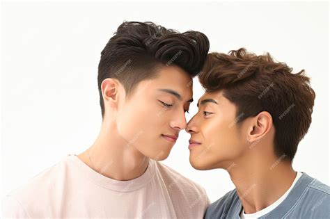 Premium Photo A Beautiful Homosexual Gay Asian Couple Kissing