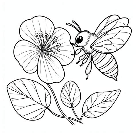 Desenhos De Abelha Abelha Fofinha Com Flor Para Desenhar