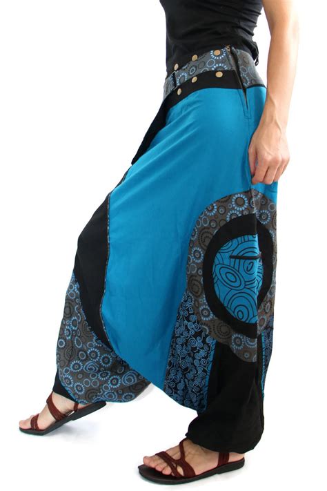Women Boho Harem Pants Steampunk Pants Bohemian Low Crotch Etsy