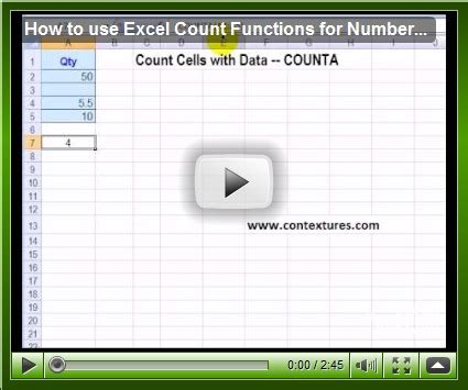 Keep Track With Excel Count Functions Contextures Blog