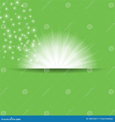 Green Sun Rays Stock Vector Illustration Of Beautiful 100216017