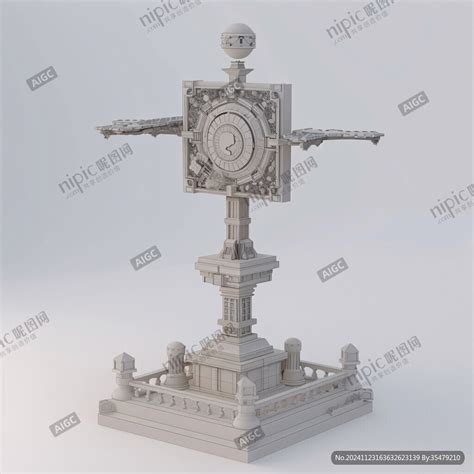 Ai创作图水运仪象台 浑天仪天文钟 赤道式钟盘日晷模型 西方位标 浑天地动仪 西方方位标 黄道经纬仪复制品 古代仪象台 日晷造型 张衡浑天地动仪 浑天仪雕塑 黄道经纬仪模型 浑天仪 水运仪象台
