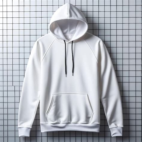 A Mockup Of Blank Huddy White And Black Premium Ai Generated Image