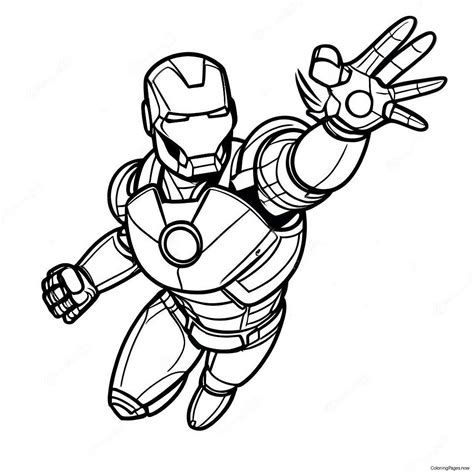 Iron Man Flying Coloring Page 3017 2457