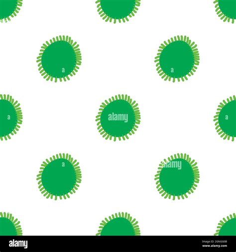 Round Bacteria Pattern Seamless Background Texture Repeat Wallpaper Geometric Vector Stock