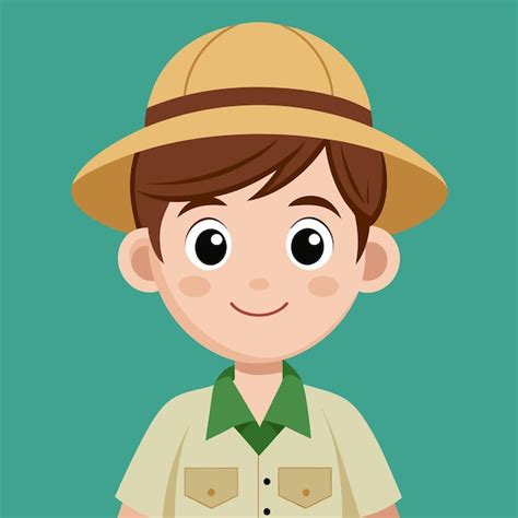Boy In Safari Outfit Premium Ai Generated Image