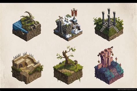 Artstation Isometric Game Asset Concepts Steps