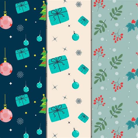 Premium Vector Christmas Pattern Background Illustration