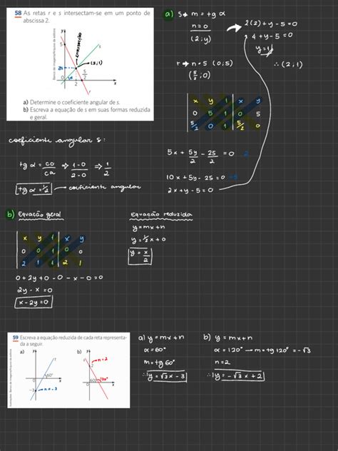 Coeficiente Angular E Posições Relativas Entre 2 Retas Pdf