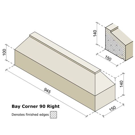 Bay Cill Corner Right Hand Stock Abbey Artstone Limited