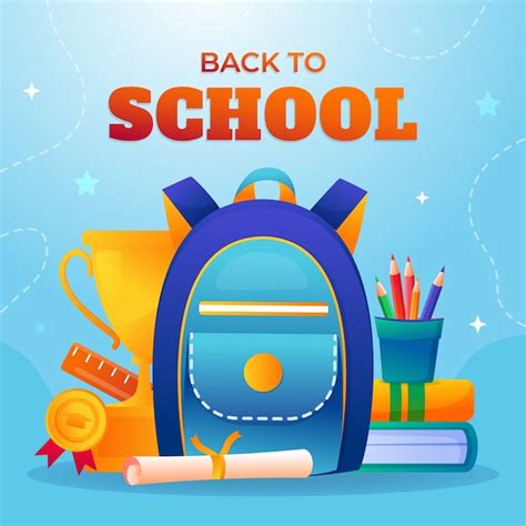 Free Vector Gradient Background For Back To School Season