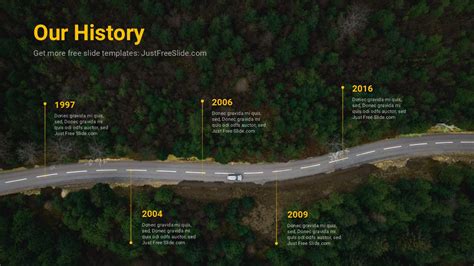 Our History Timeline With Road Background