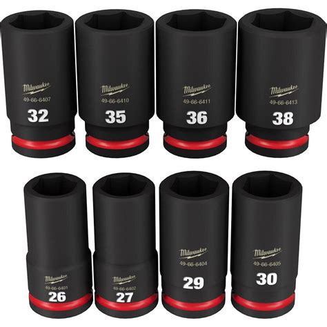 Milwaukee Impact Socket 34in Drive Metric 6 Point 8pc 49 66 7020