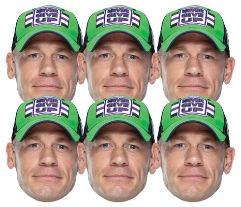 John Cena Wwe Face Masks 6 Pack