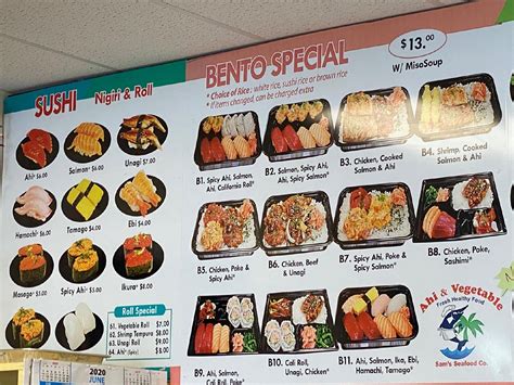 Menu At Ahi And Vegetable Kapalama Restaurant Honolulu Dillingham Blvd