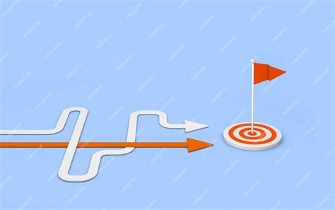 Premium Photo Business Strategy Direction Arrows Point To A Target Icon Marketing Goals And