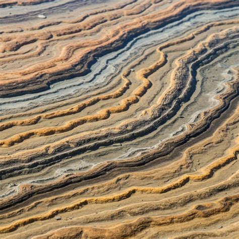 Undulating Layers Of Sediment Showcase Wavy Stratified Formations
