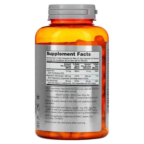 ZMA 180 CAPSULAS - NOW - Outlet Fit Colombia