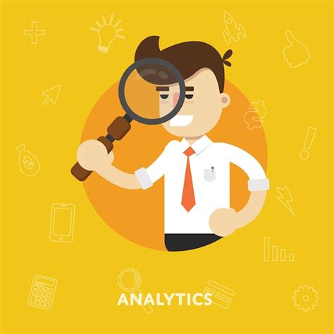 Premium Vector Flat Analytics Illustration