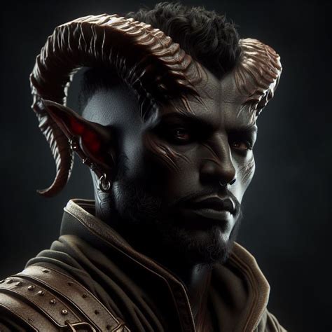 Dark Skinned Male Tiefling Dungeons And Dragons Races 5e Dnd In 2024