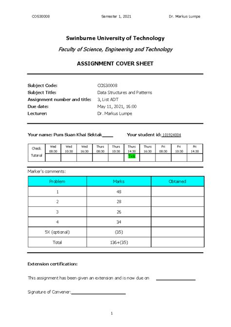 assignment 3 solution documents doublylinkedlist cos30008 semester