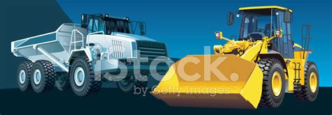 로더 중장비 덤프 트럭 스톡 벡터 Freeimages