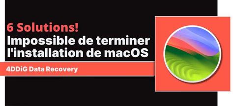 L installation de macOS n a pas pu être terminée