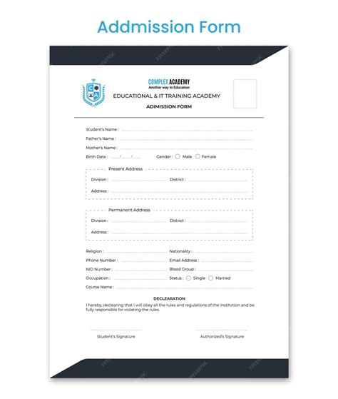 Premium Vector Vector Admission Form Illustration Of Application Form Registration Form