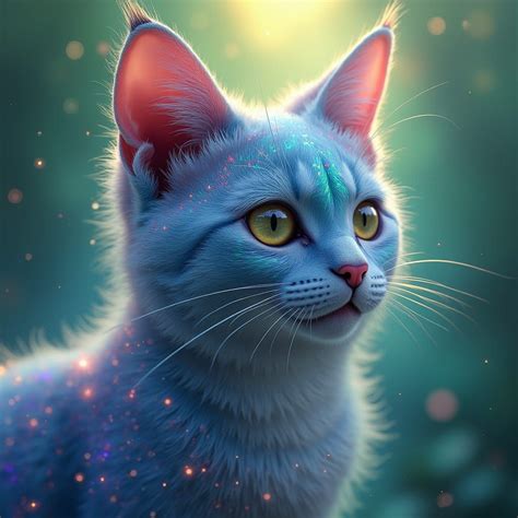 Help Me Generate A Cat Poster Ethereal Feline Majesty In V